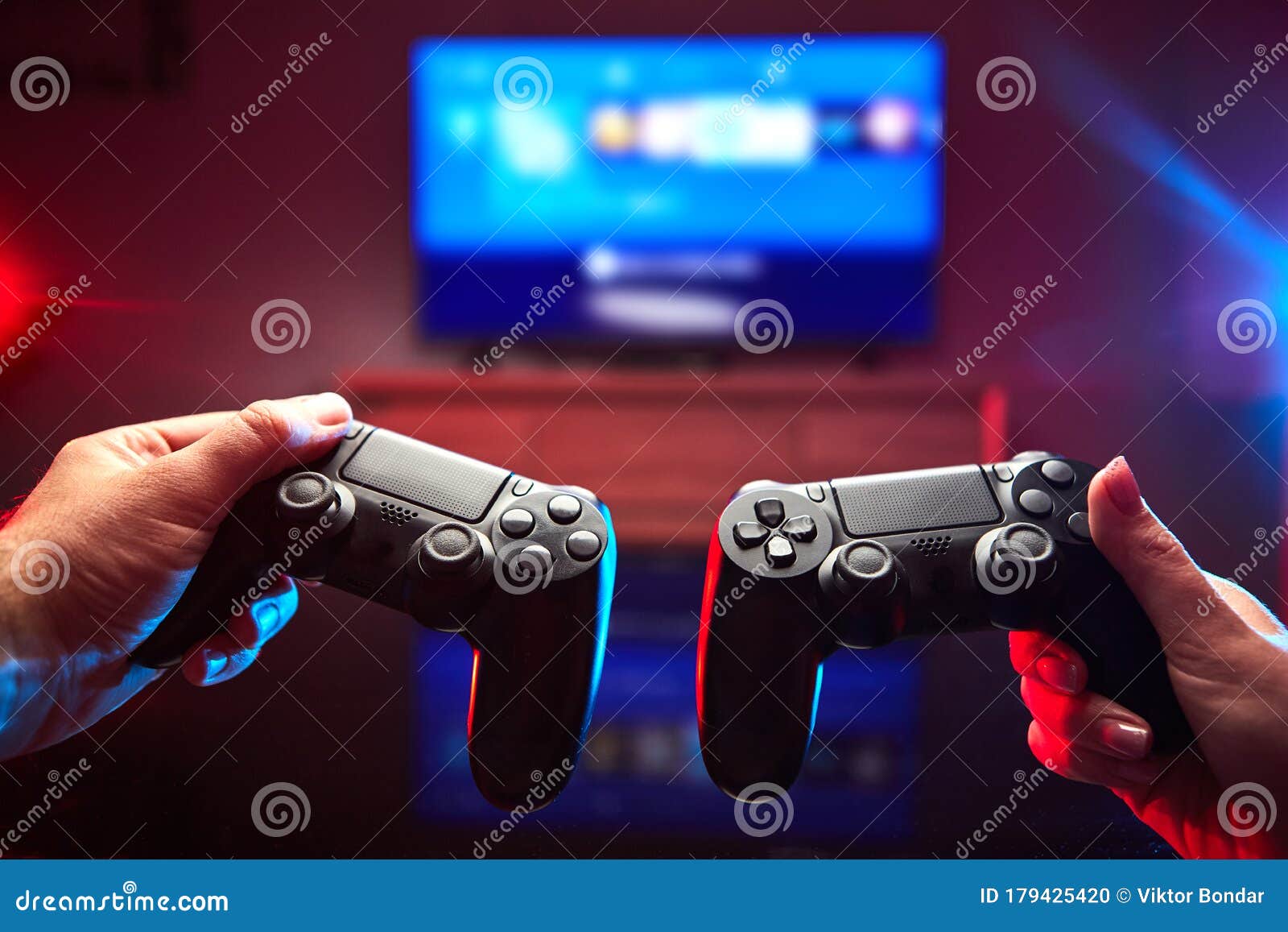 Gamer Holding Gamepad, Controller or Videogame Joystick Console in ...