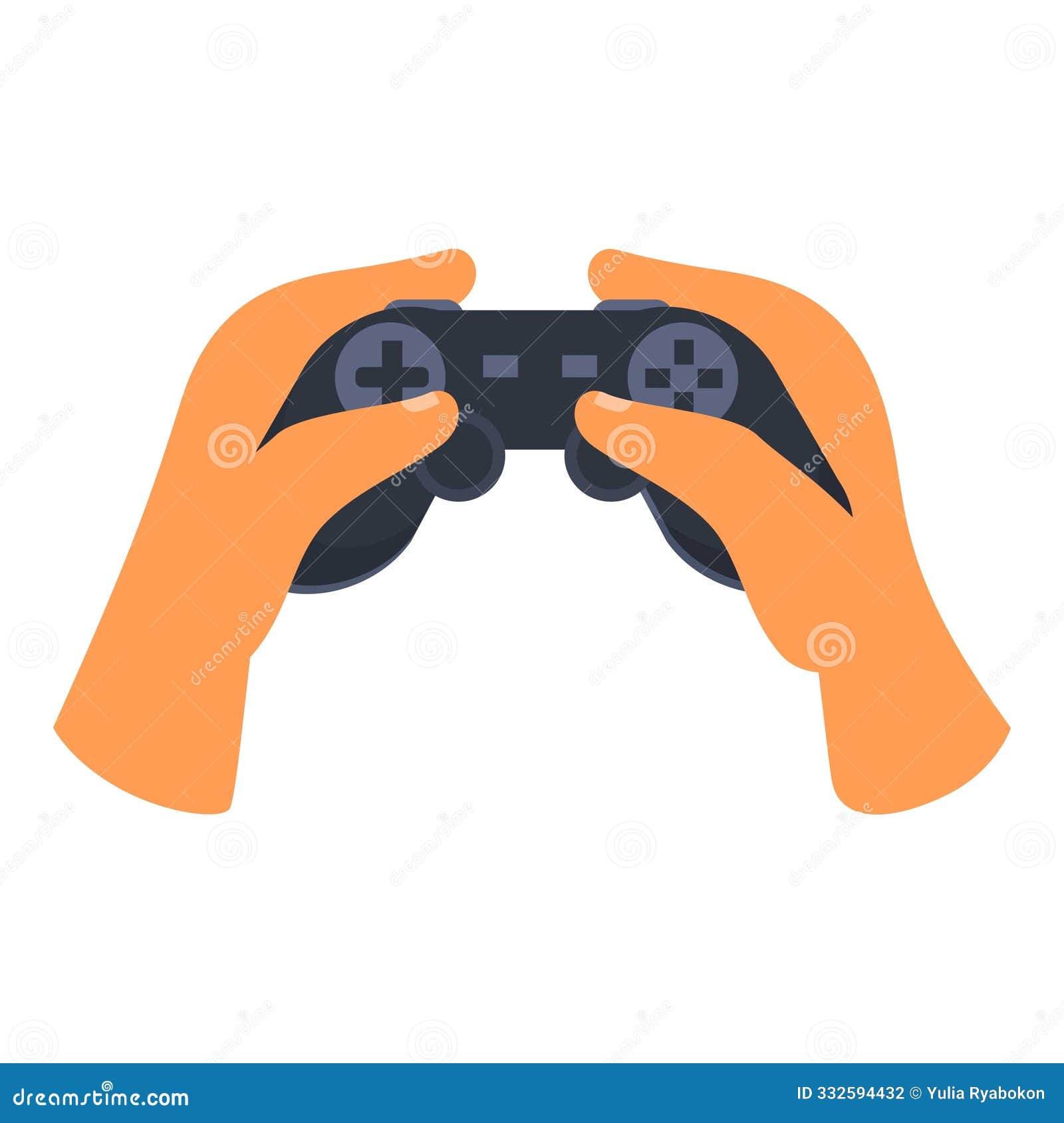 Gamer Holding a Video Game Controller with Both Hands Stock ...