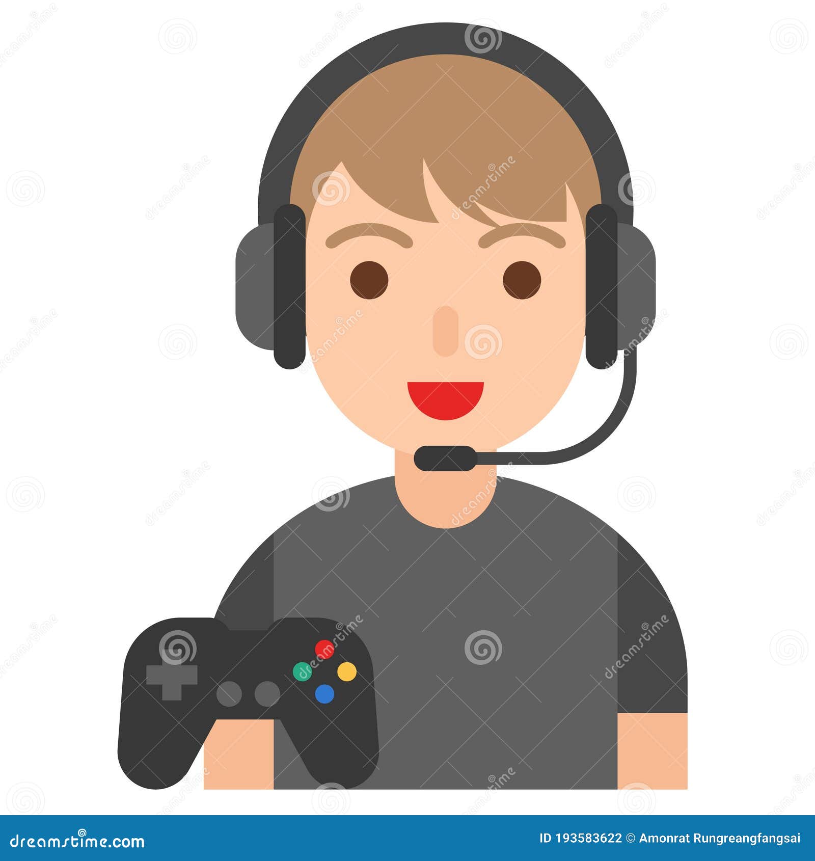 Gamer Icon Vector From Urban Tribes Collection. Thin Line Gamer Outline ...