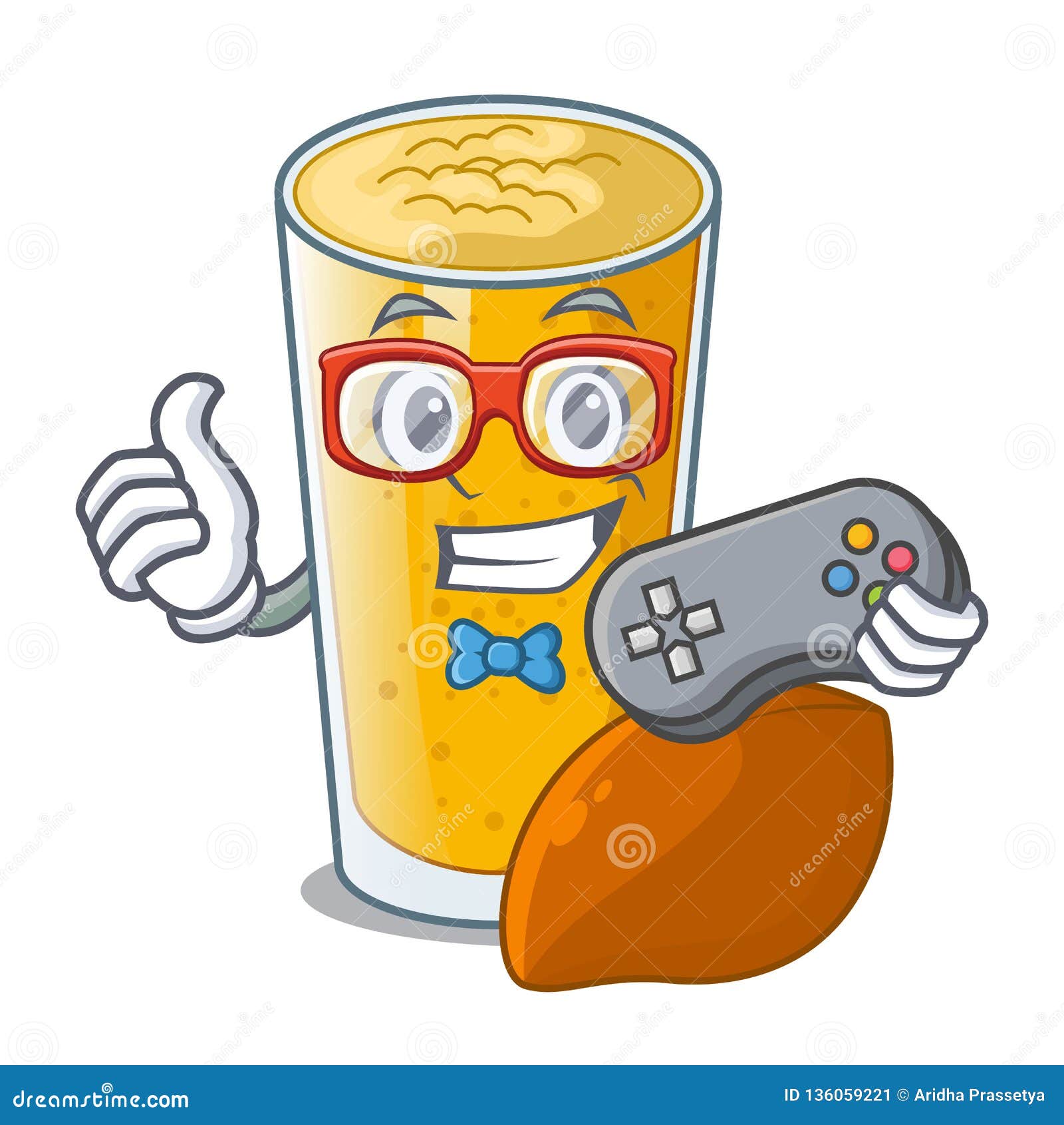 Gamer Lassi Mango on the Mascot Table Stock Vector - Illustration of ...