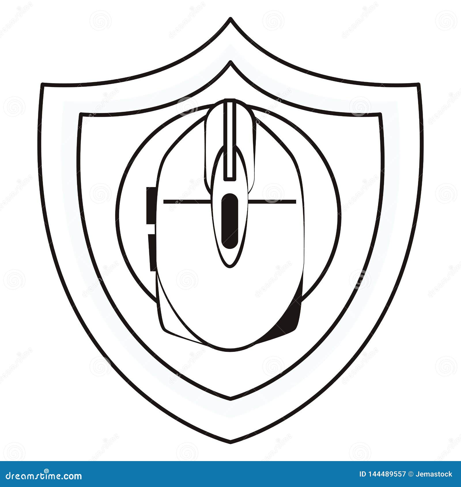Gamer Mouse Device Shield Emblem Stock Vector - Illustration of headset ...