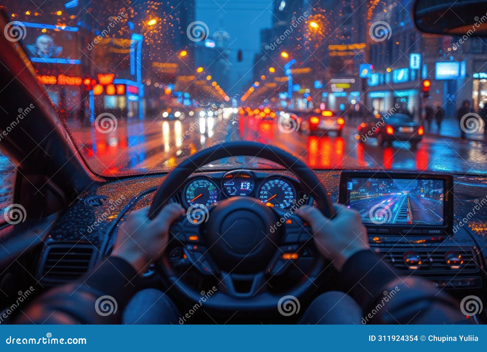 Gamer Playing Pc Game with Racing Wheel Controller Stock Illustration ...