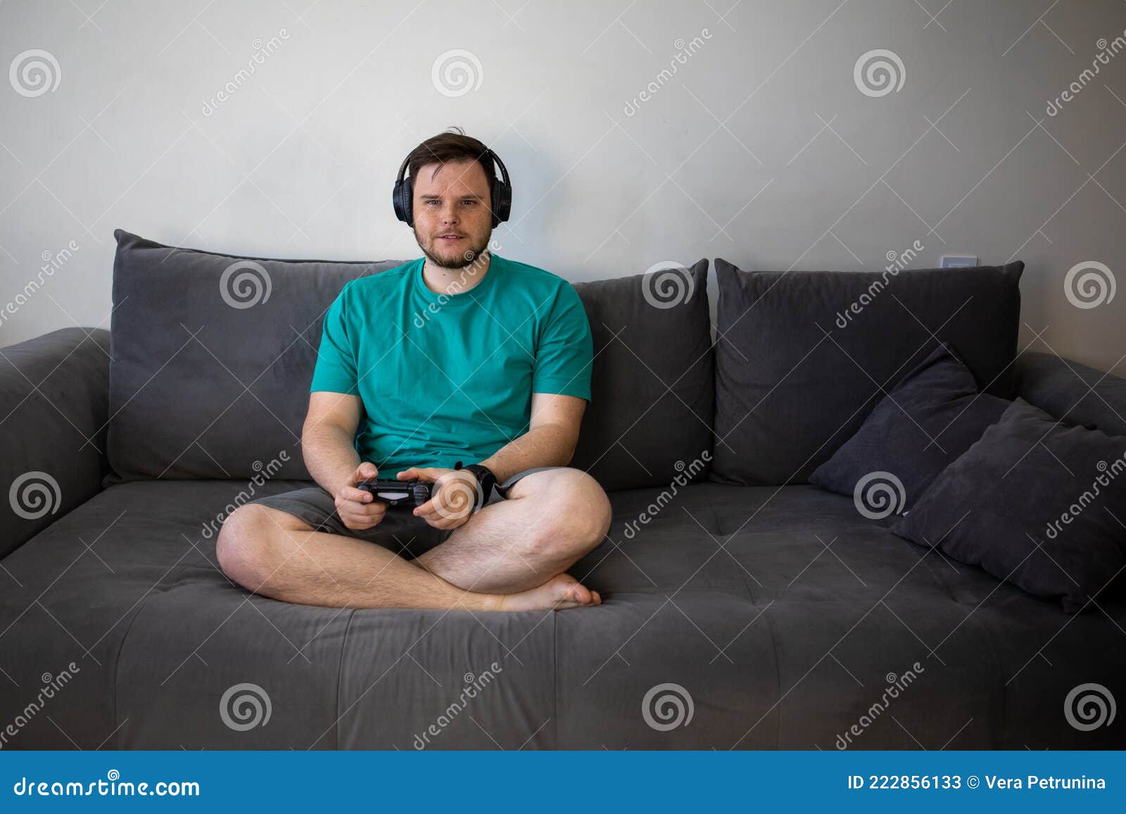 Gamer Playing Video Games with Controller Stock Image - Image of gamer ...