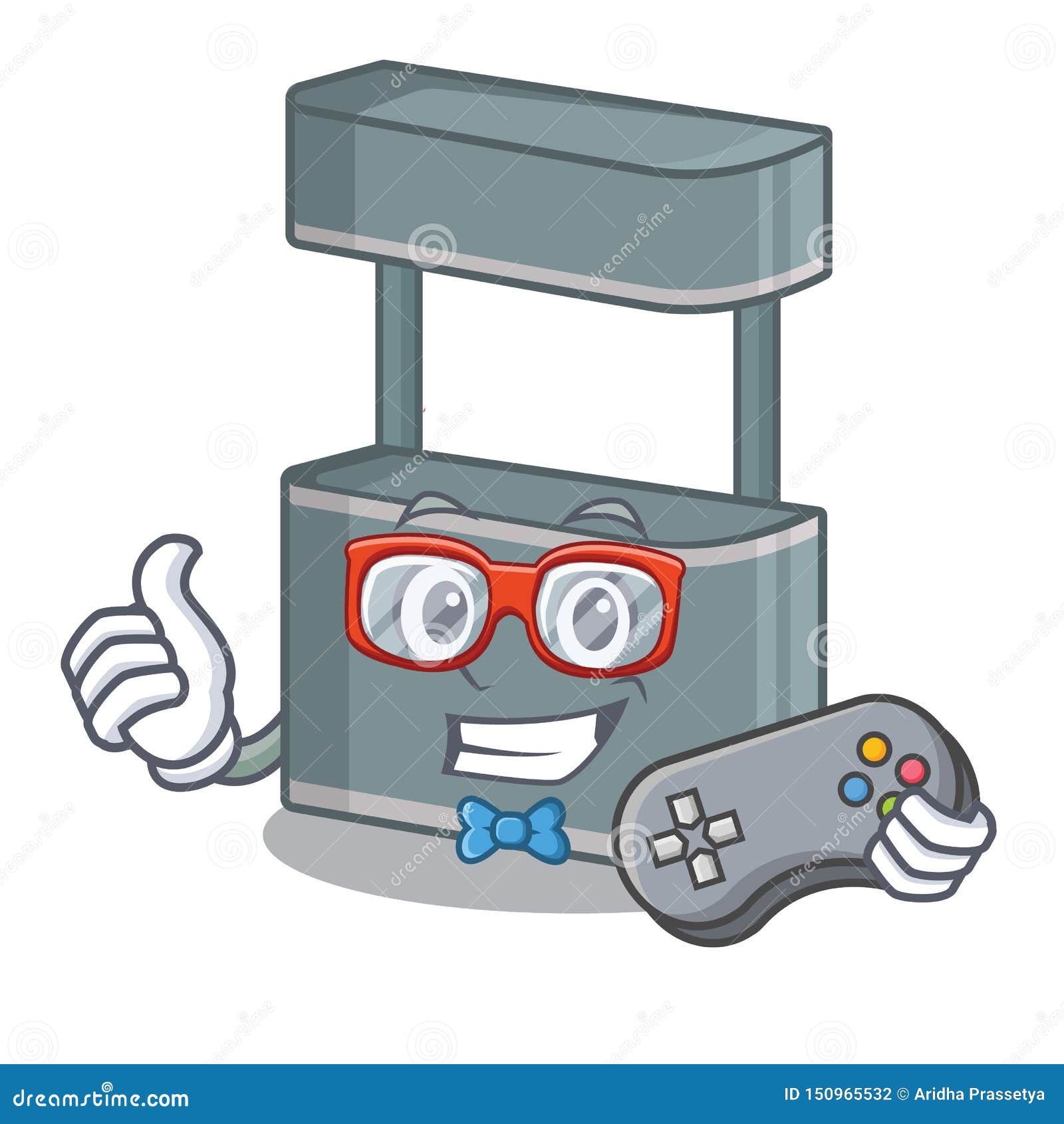 Gamer Trade Stand on the Cartoon Roadside Stock Vector - Illustration ...
