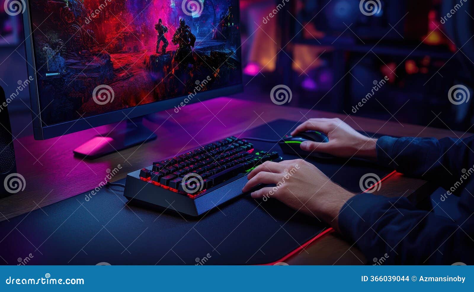 Immersive VR Gaming Setup With Advanced Haptic Feedback, Close Up, Futuristic, Vibrant ...