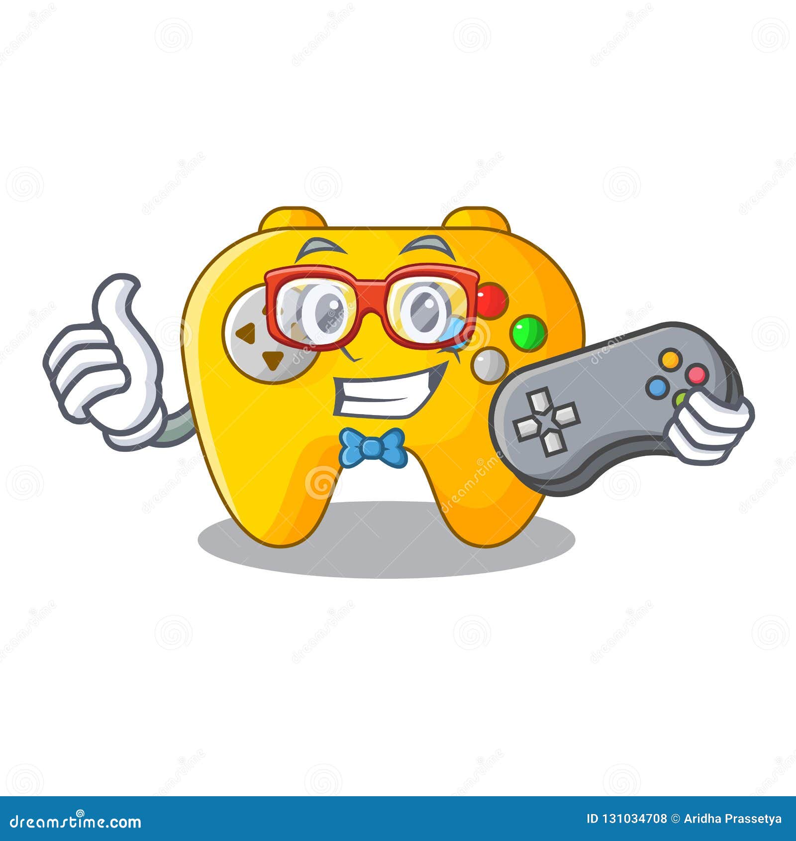 Gamer Video Game Controller Shaped on Charcter Stock Vector ...