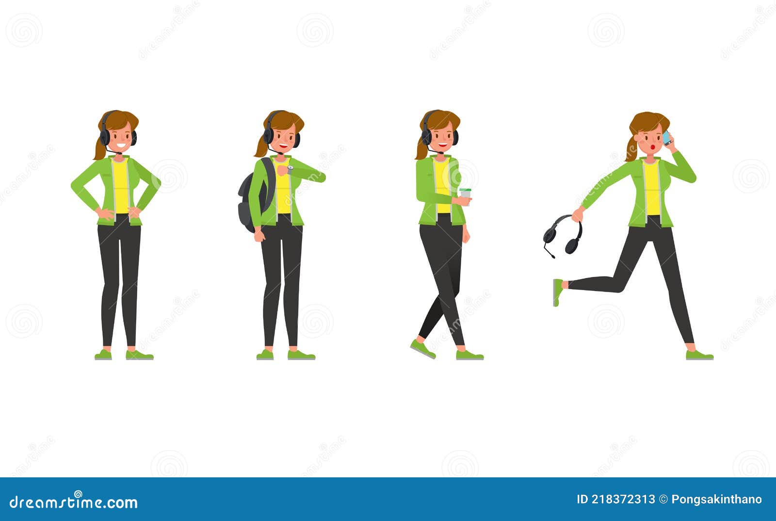 The Gamer Woman Character Vector Design. No5 Stock Vector ...