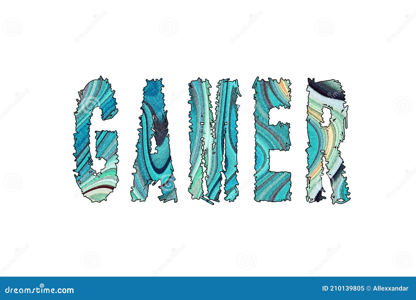Gamer Word, Banner, Poster and Sticker Stock Illustration ...