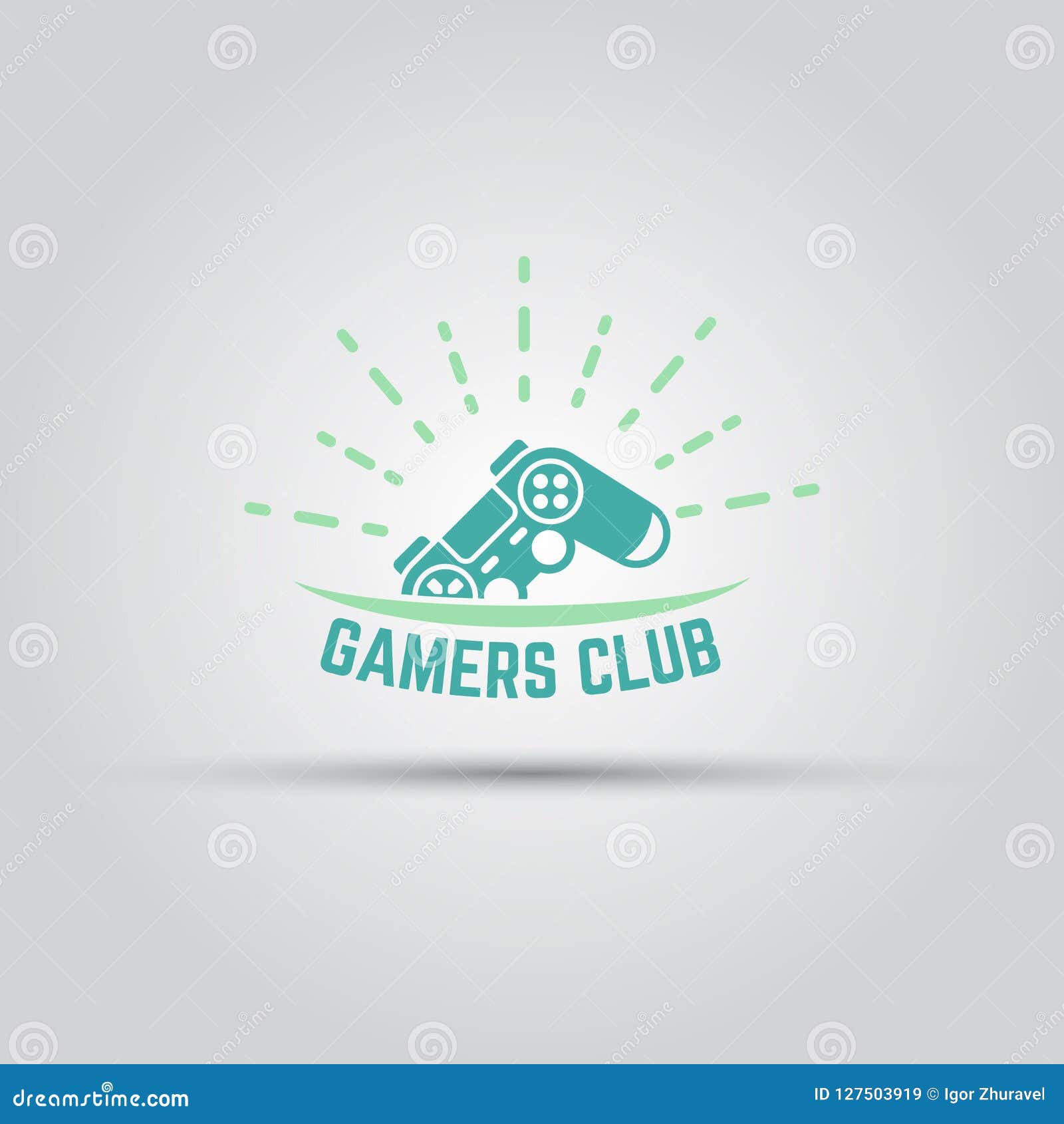 Gamers Club Label Isolated Vector Stock Vector - Illustration of game ...