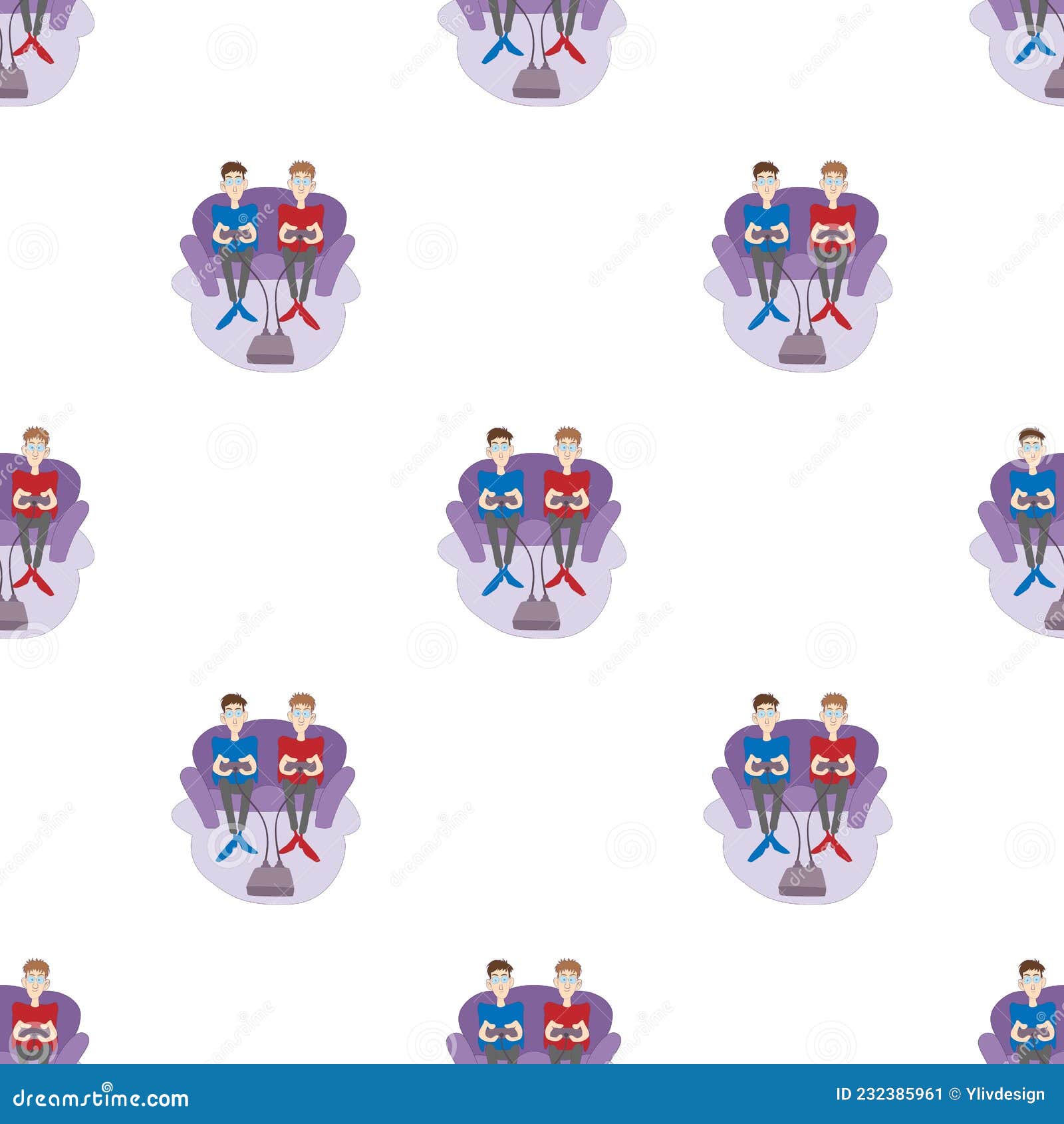 Gamers Pattern Seamless Vector Stock Vector - Illustration of gamers ...