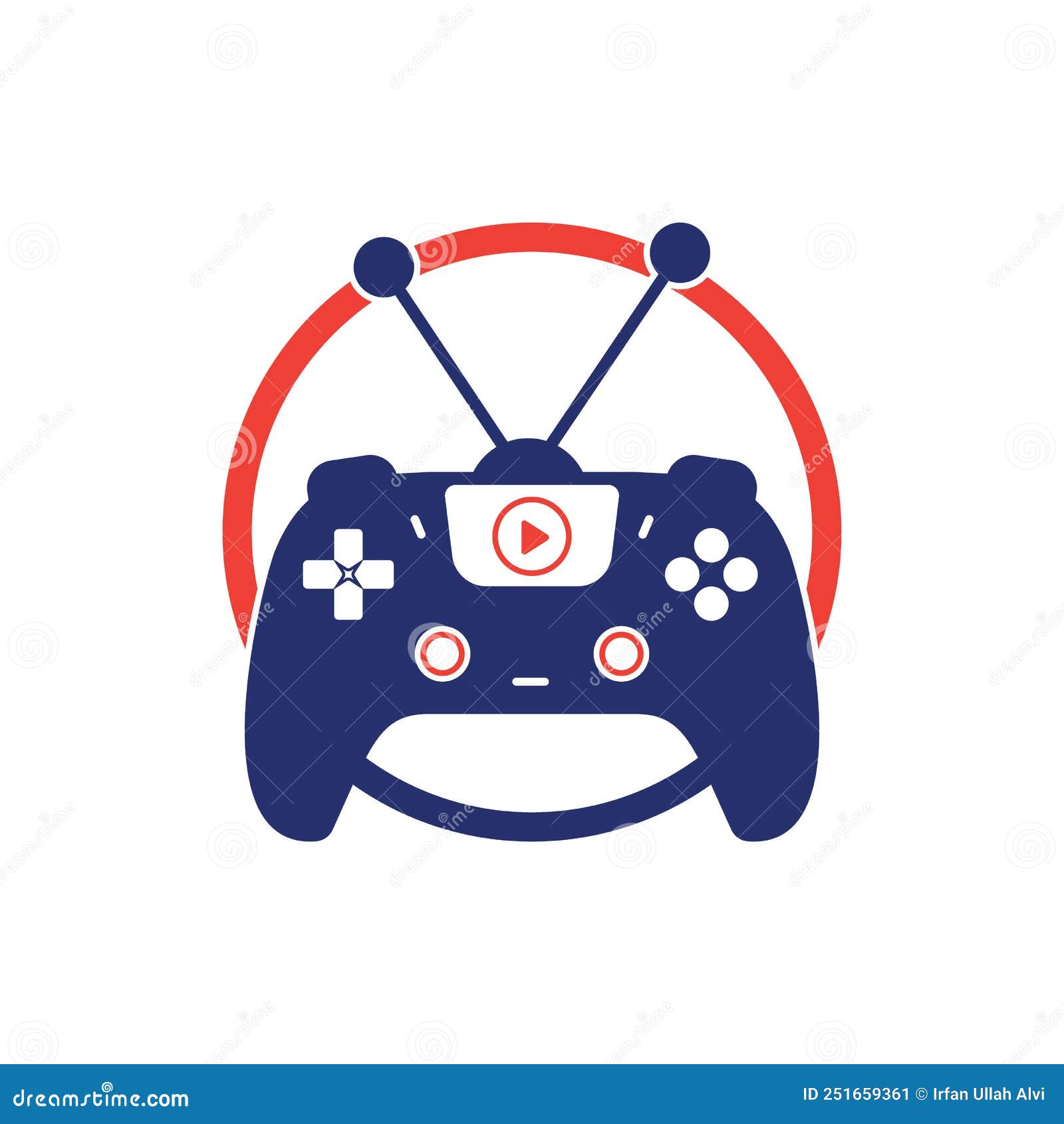 Gaming Tv Vector Logo Design. Television and Gamepad Icon Vector Design ...