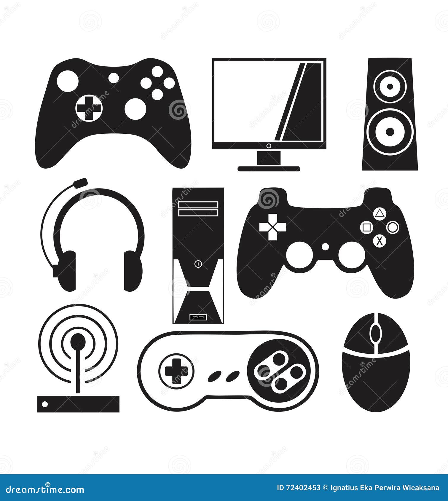 Games and Console Vector stock vector. Illustration of xbox - 72402453