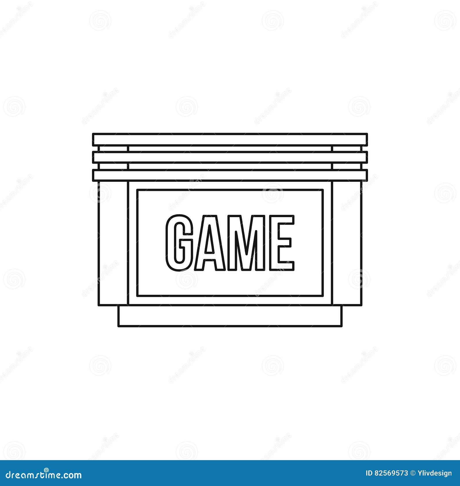 Games Floppy Disk Icon, Outline Style Stock Vector - Illustration of ...