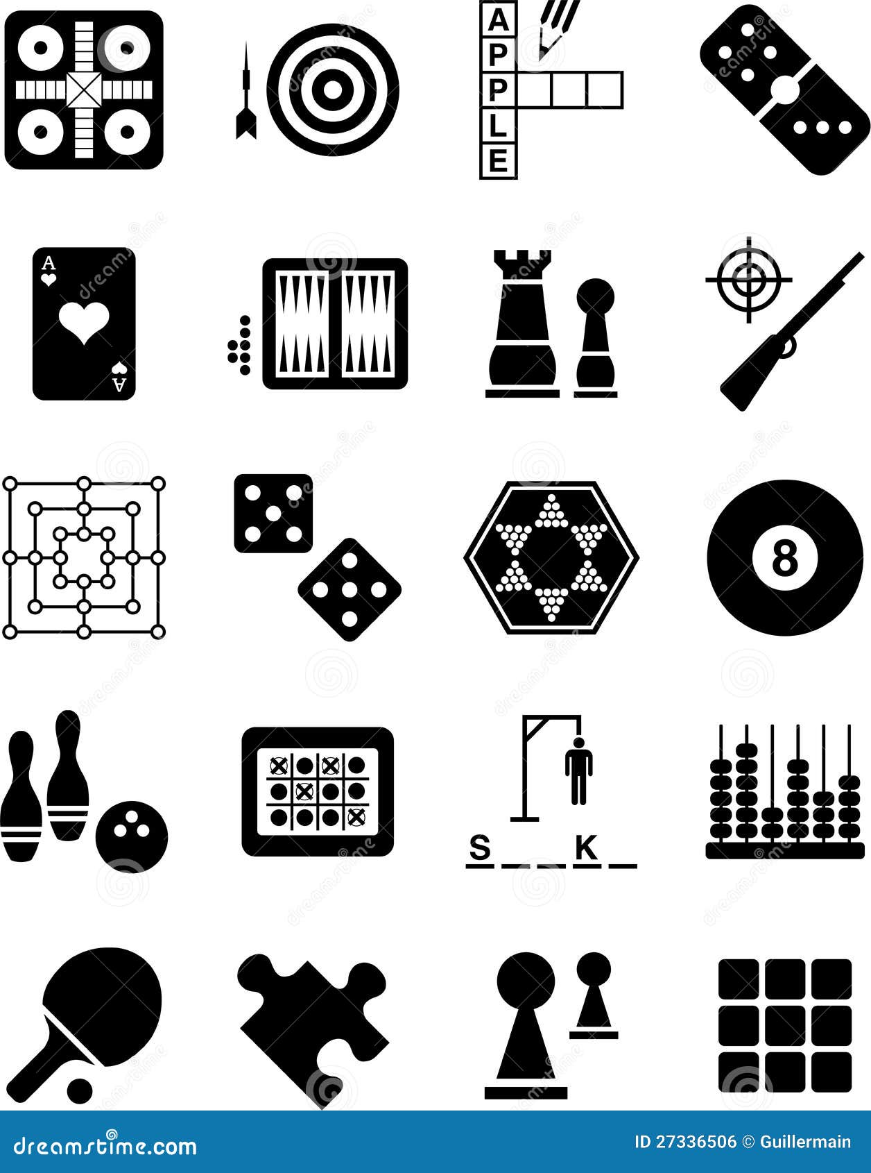 Games icons stock vector. Illustration of design, play - 27336506