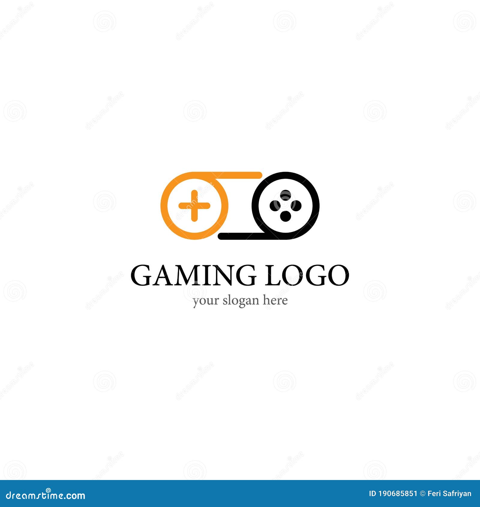 Games logo template stock illustration. Illustration of controller ...