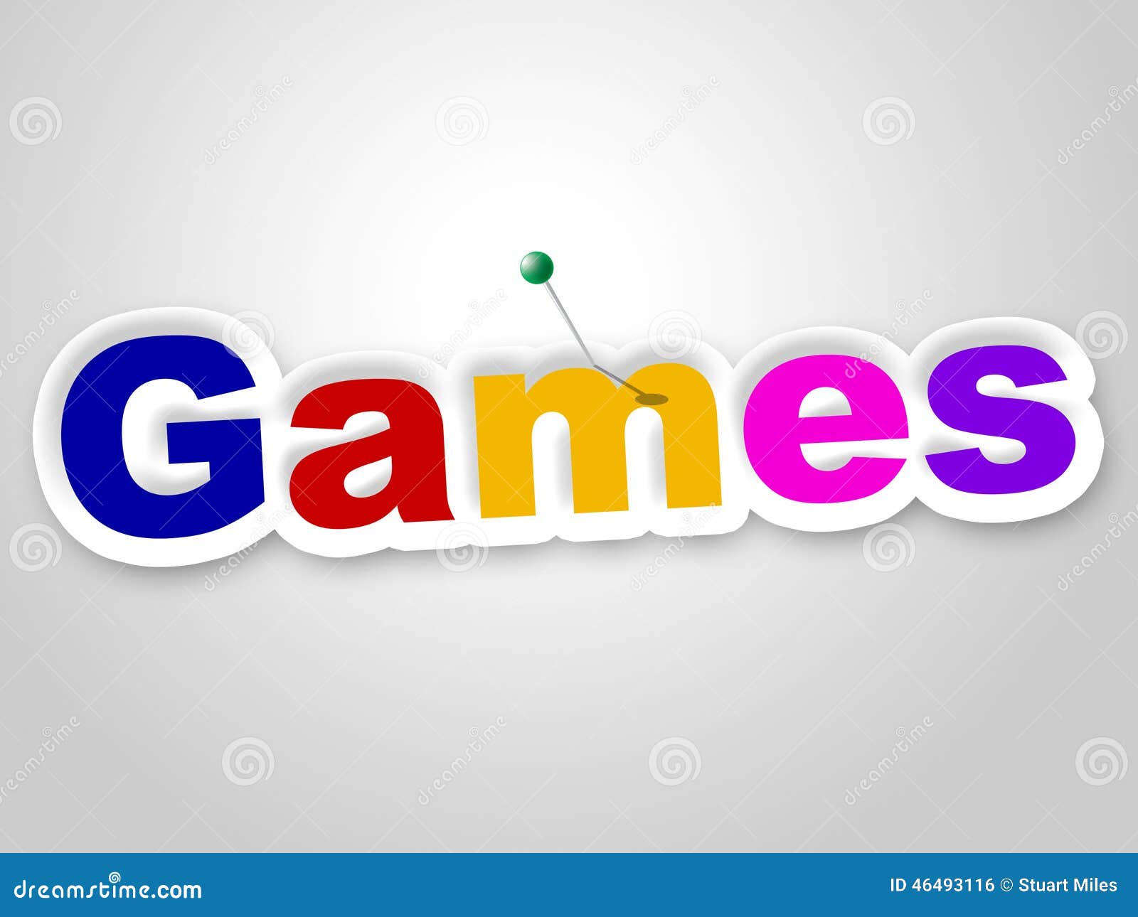 Games Sign Represents Play Time and Fun Stock Illustration ...