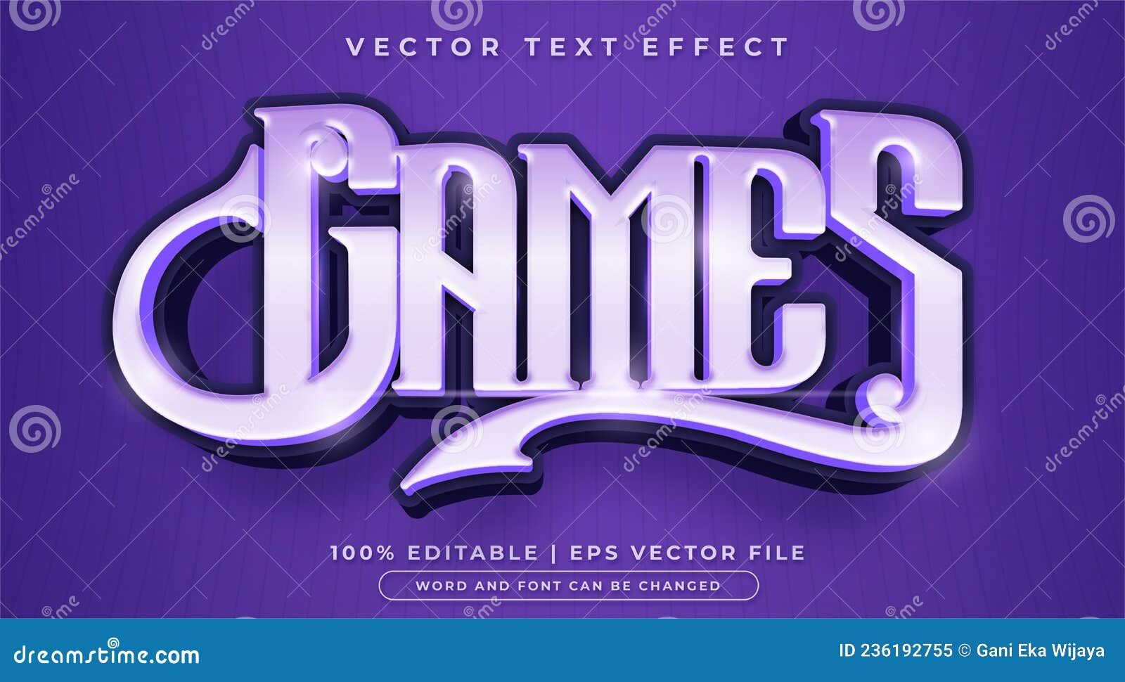 Games text effect style stock vector. Illustration of calligraphic ...