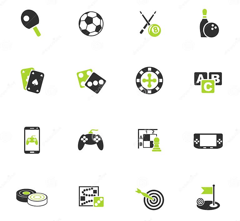 Games icon set stock vector. Illustration of darts, cubes - 122051202