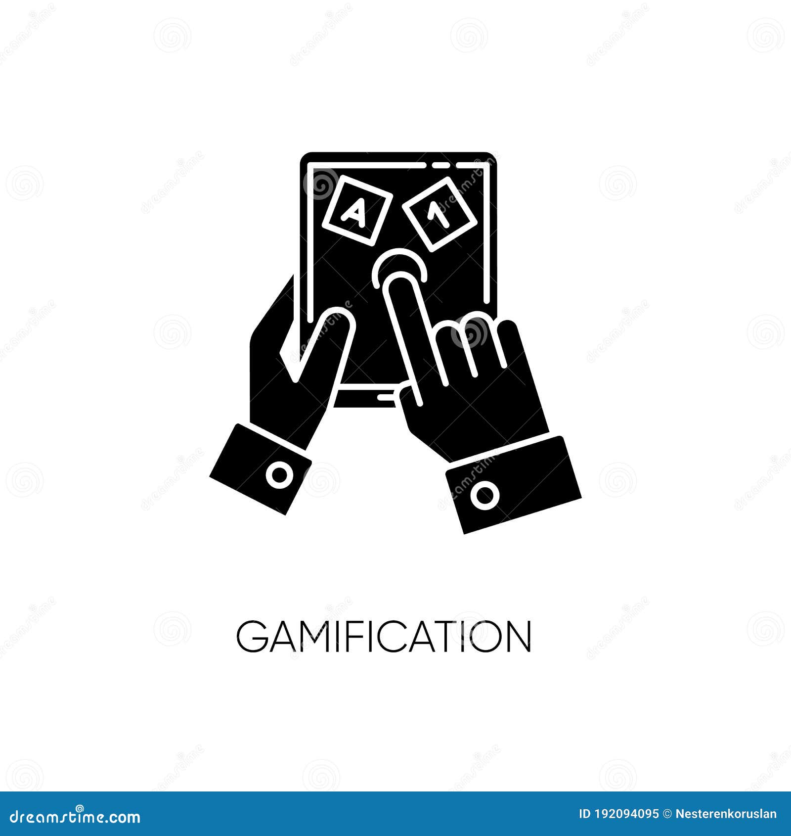 Gamification Black Glyph Icon Stock Vector - Illustration of filled ...