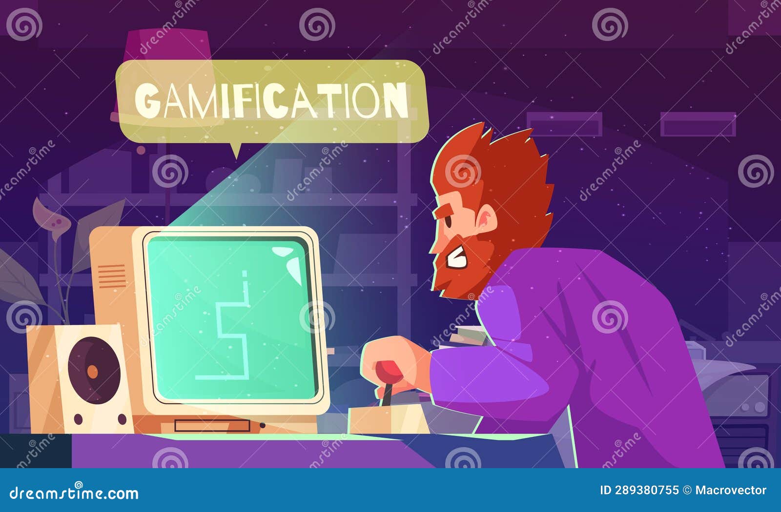 Gamification Cartoon Concept Stock Vector - Illustration of process ...