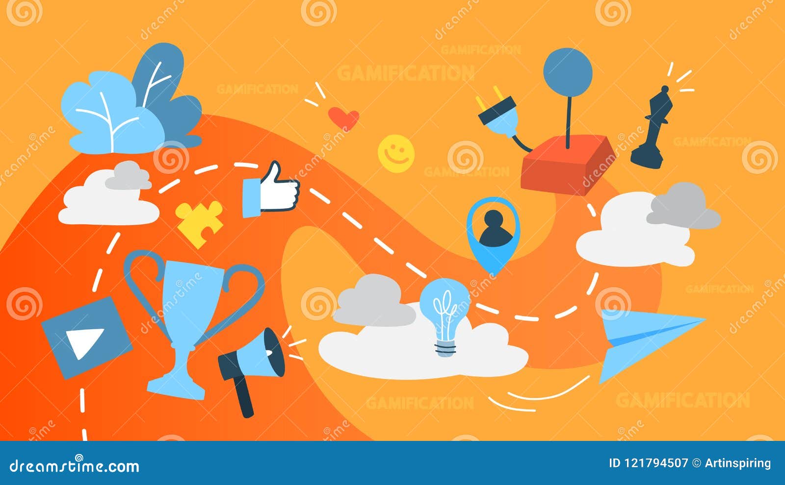 Gamification Concept Illustration Cartoon Vector | CartoonDealer.com ... Gamification Concept Illustration Cartoon Vector | CartoonDealer.com ...