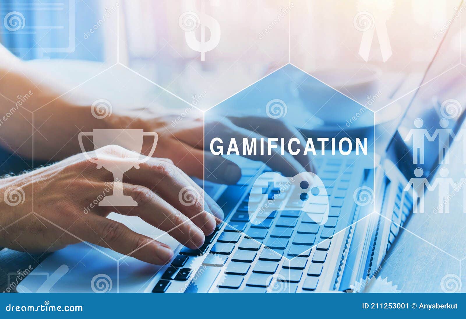 Gamification Concept for Website or Education Stock Image - Image of ...