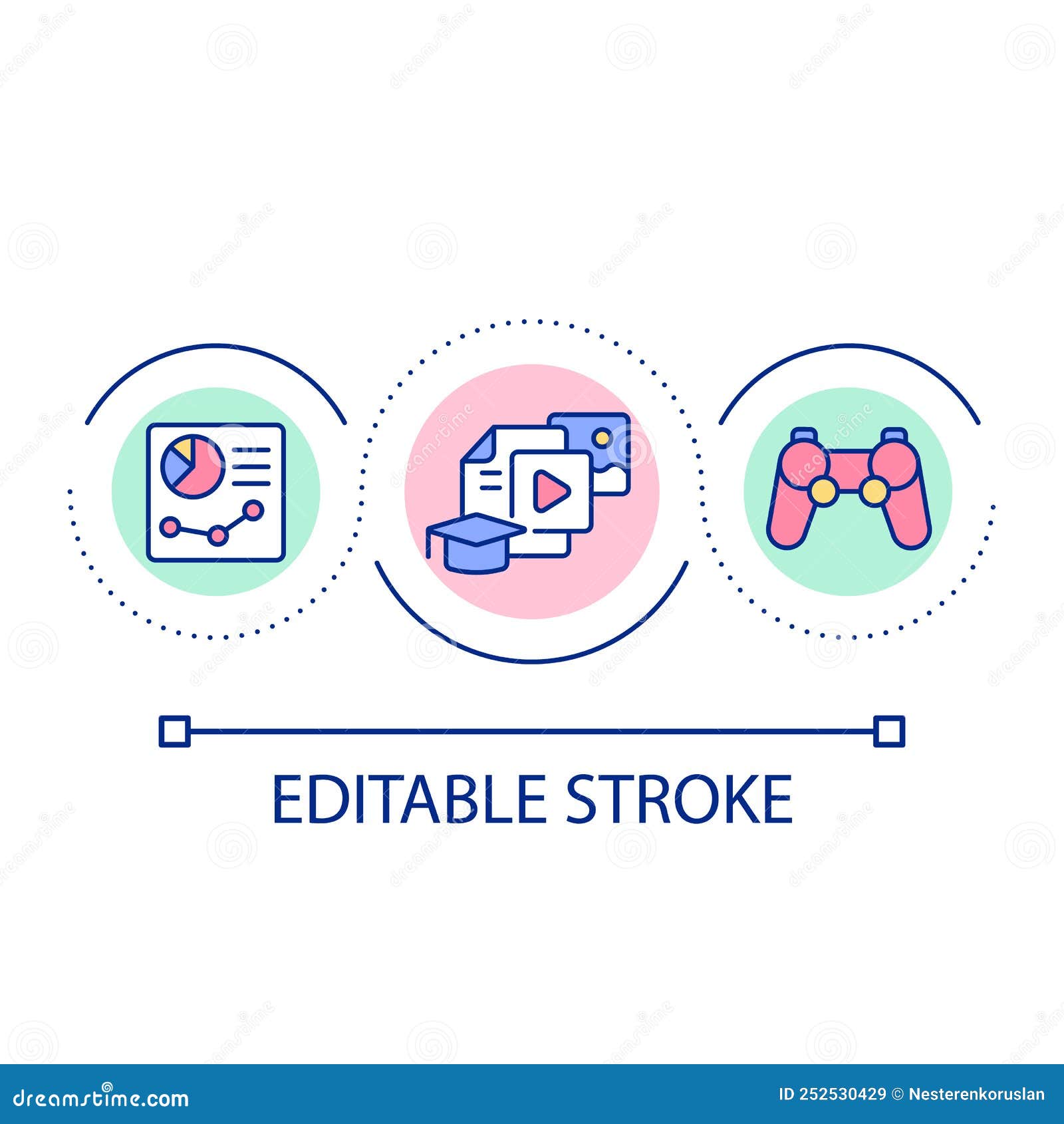 Gamification in Education Loop Concept Icon Stock Vector - Illustration ...