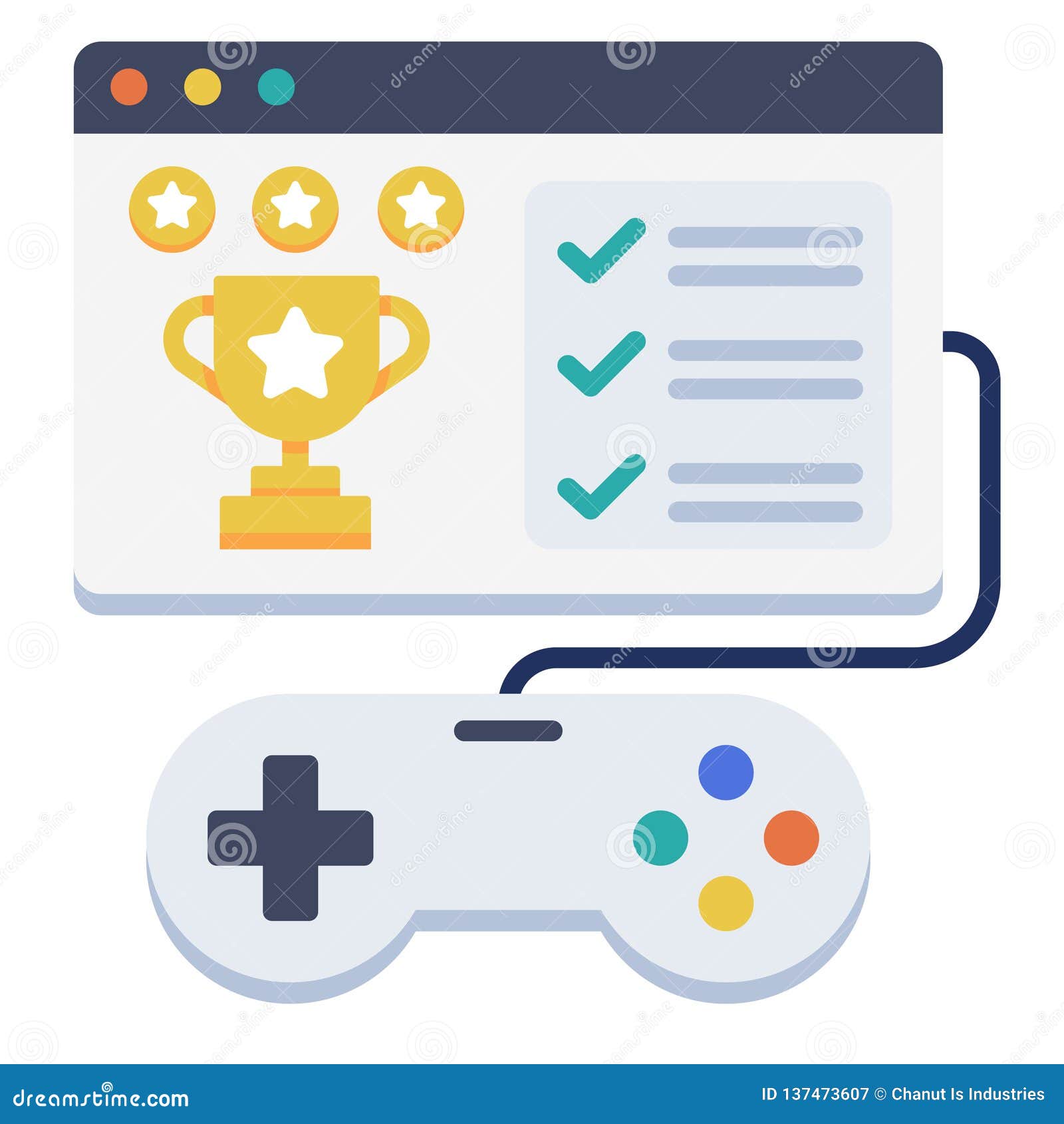 Gamification Flat Illustration Stock Vector - Illustration of game ...