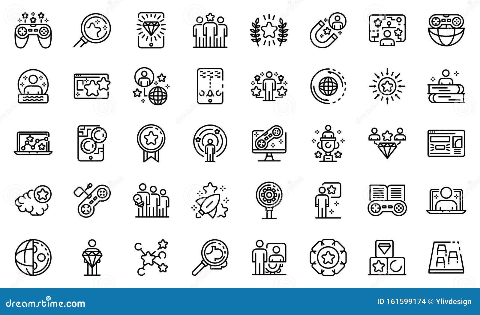 Gamification Icons Set, Outline Style Stock Vector - Illustration of ... Gamification Icons Set, Outline Style Stock Vector - Illustration of ...