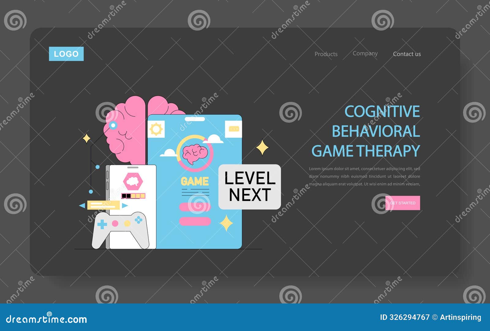 Gamification in Psychotherapy. Flat Vector Stock Illustration ...
