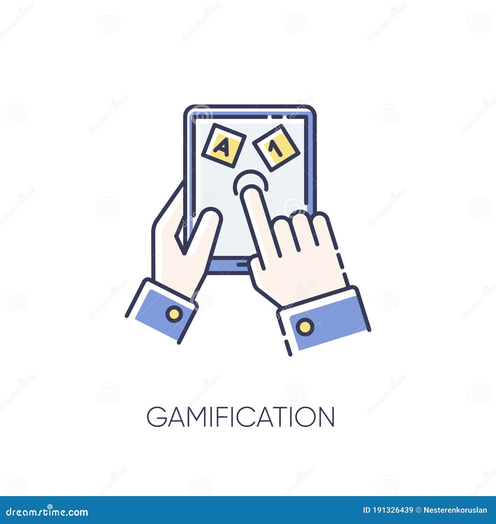 Gamification RGB Color Icon Stock Vector - Illustration of gamification ...