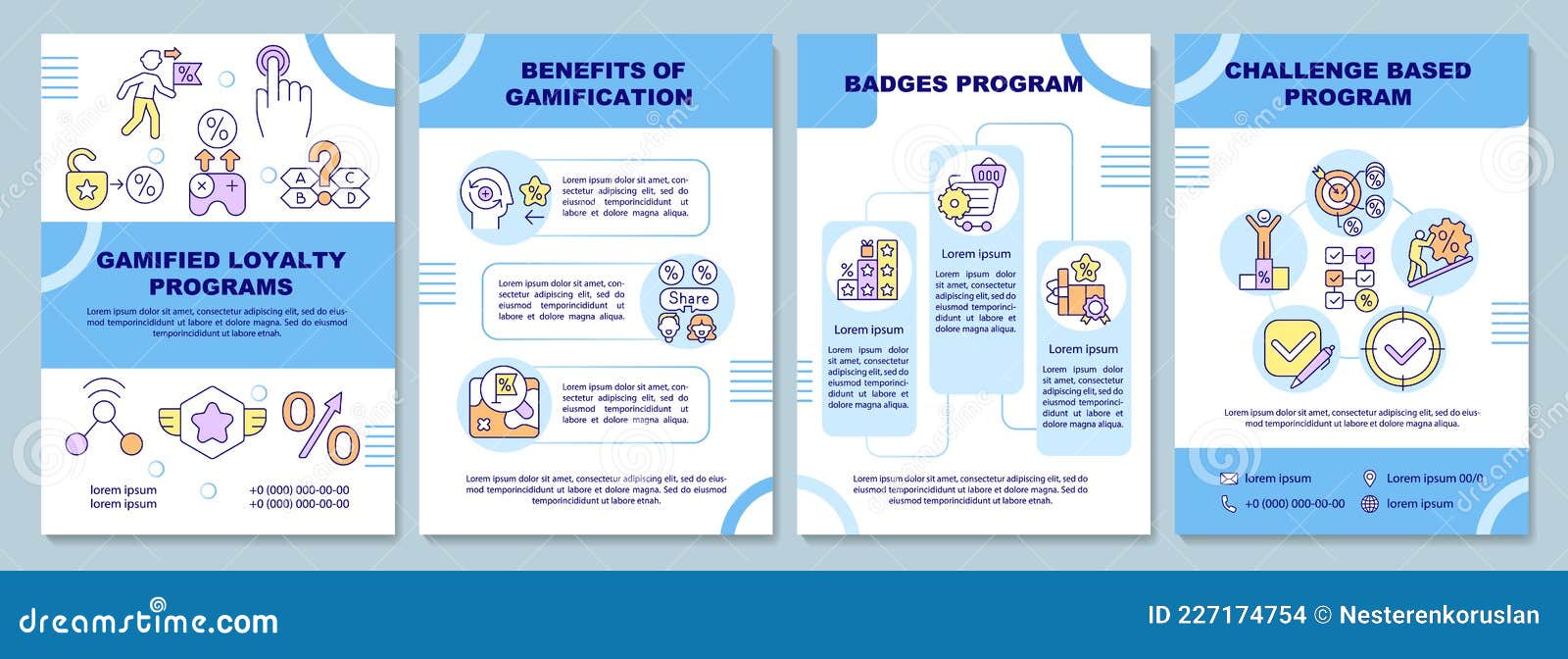 Gamified Loyalty Programs Examples Onboarding Vector Template ...