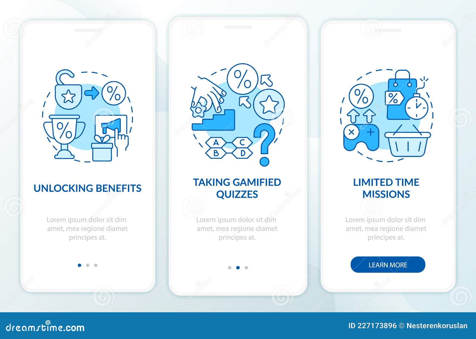 Gamified Loyalty Programs Examples Onboarding Vector Template ... Gamified Loyalty Programs Examples Onboarding Vector Template ...