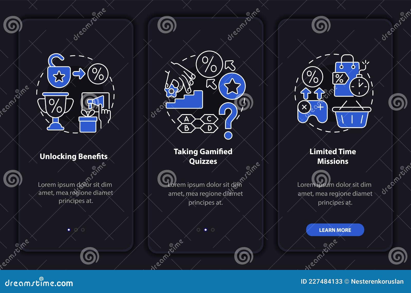 Gamified Loyalty Programs Examples Onboarding Vector Template ... Gamified Loyalty Programs Examples Onboarding Vector Template ...
