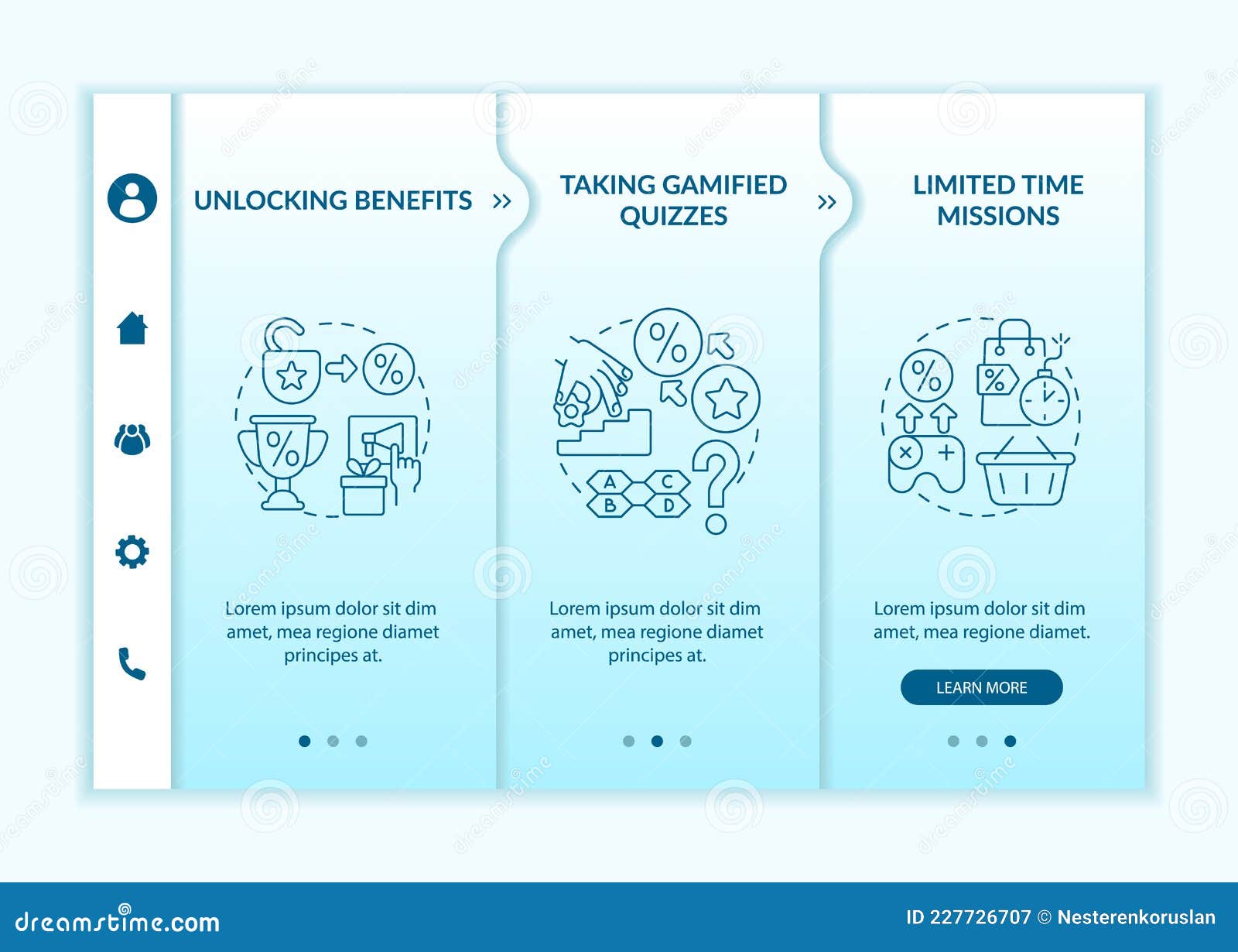 Gamified Loyalty Programs Examples Onboarding Vector Template ... Gamified Loyalty Programs Examples Onboarding Vector Template ...