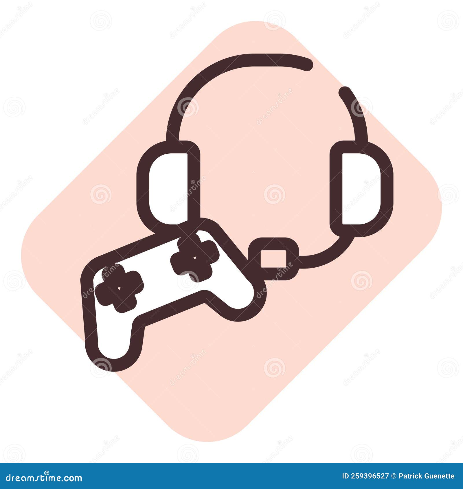 Gaming addiction, icon stock vector. Illustration of black - 259396527