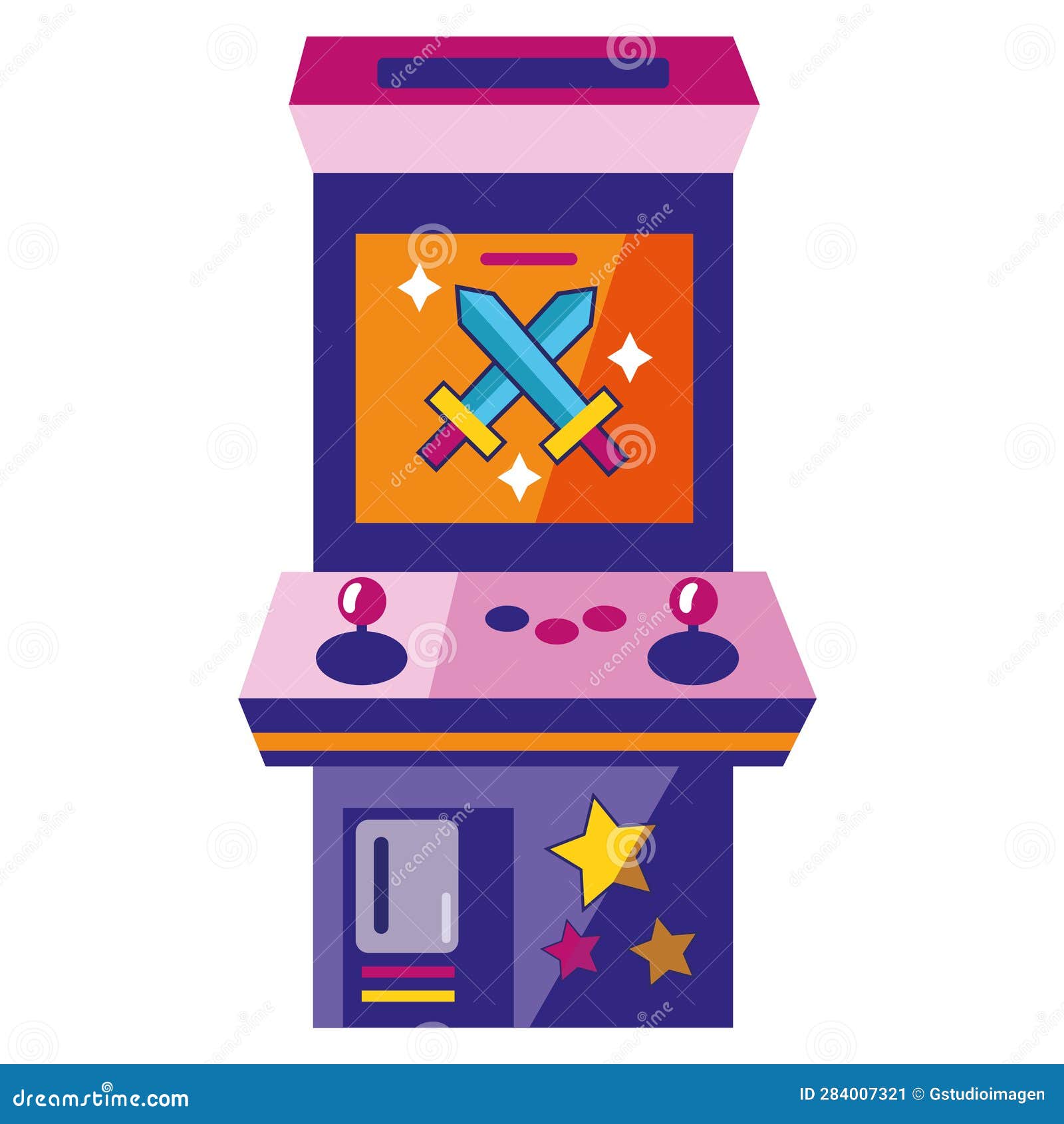 Gaming arcade machine stock vector. Illustration of entertainment ...