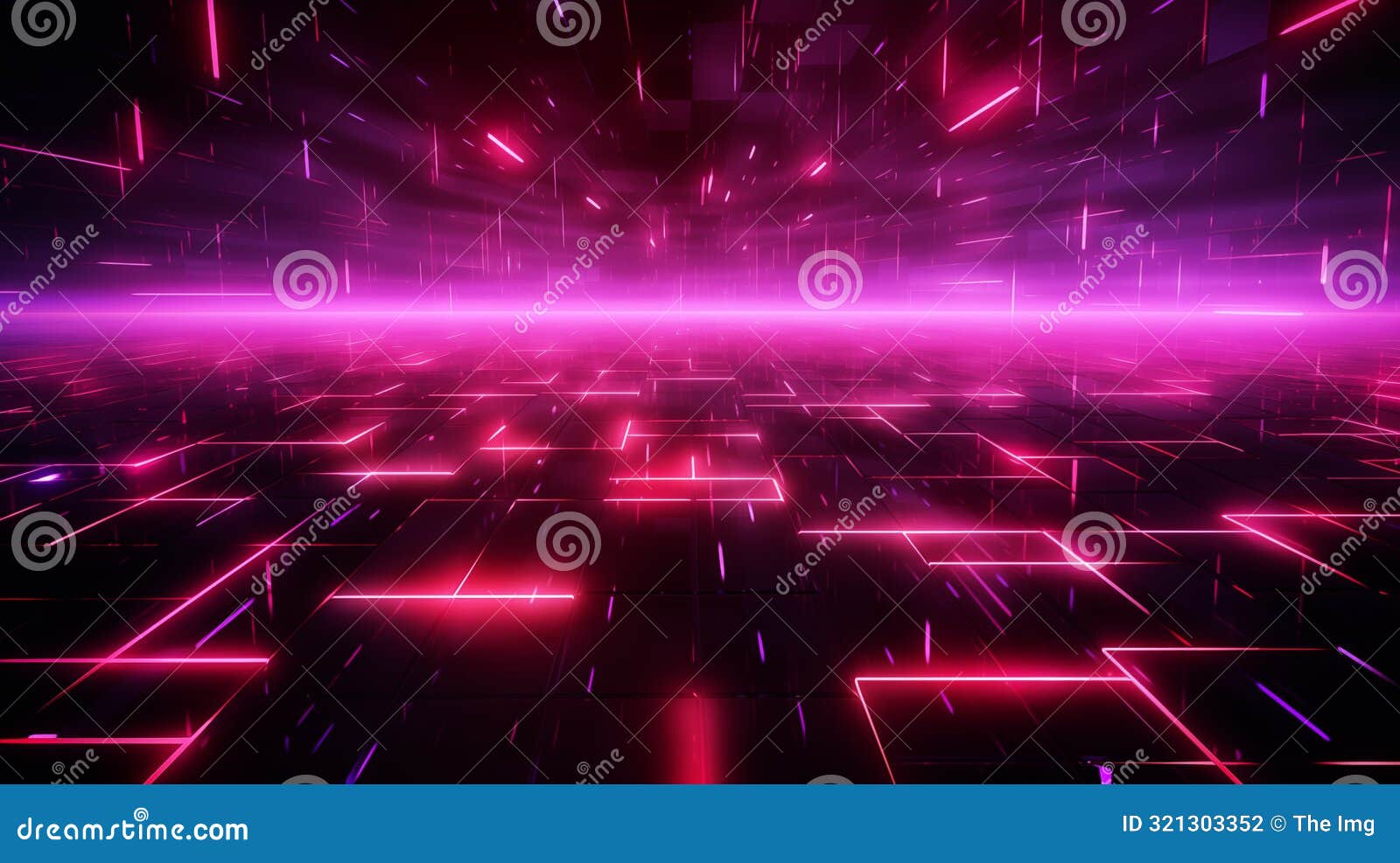 Gaming Background Vivid Ai Generated Vaporwave Pattern Stock Photo ...