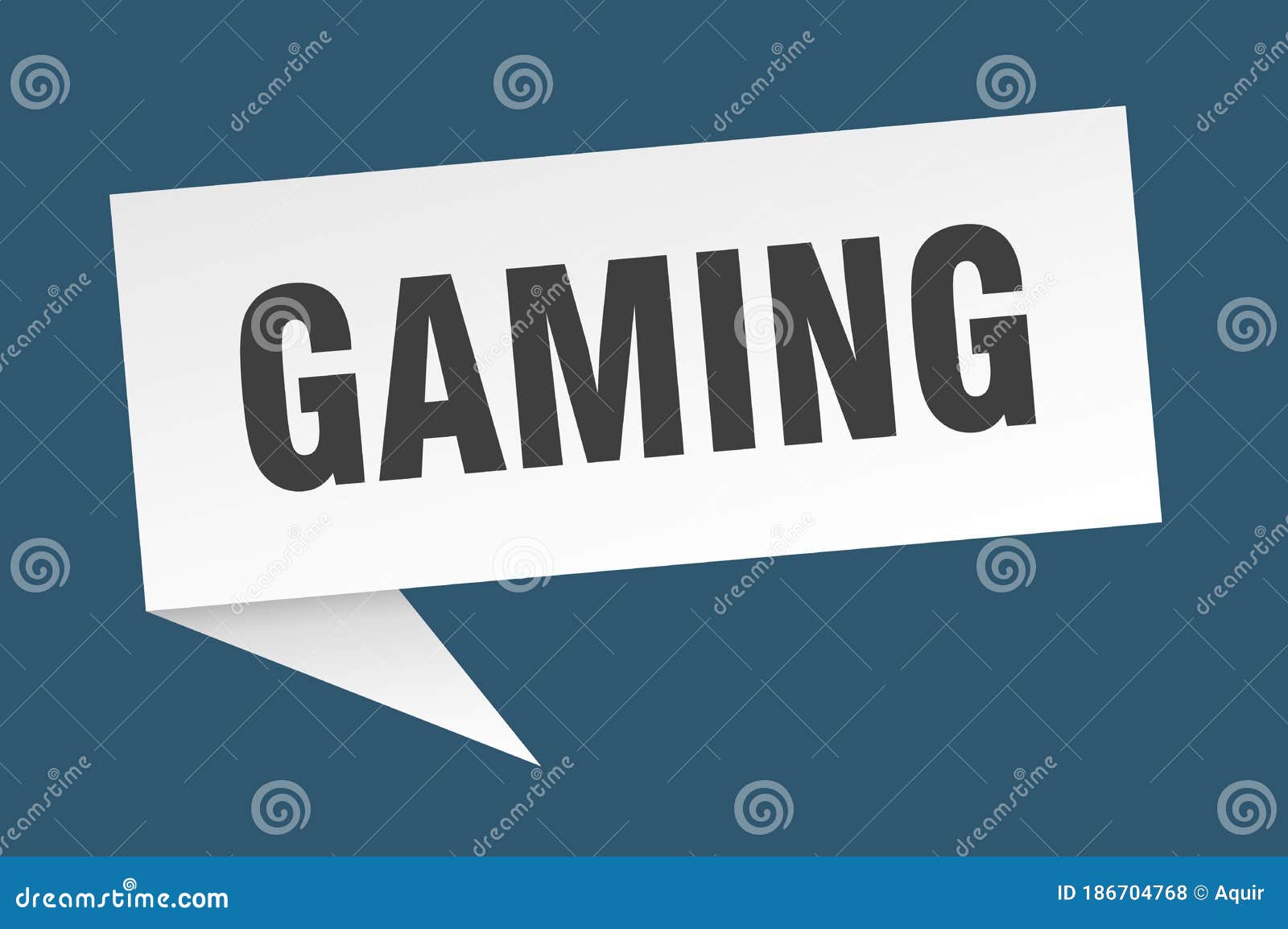 Gaming Banner Template. Ribbon Label Sign. Sticker Vector Illustration ...