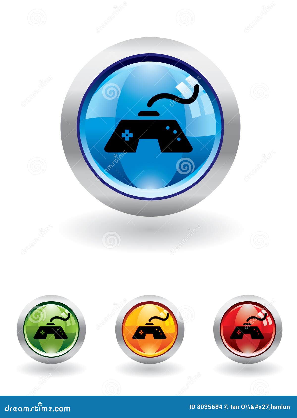 Gaming button from series stock vector. Illustration of isolated - 8035684