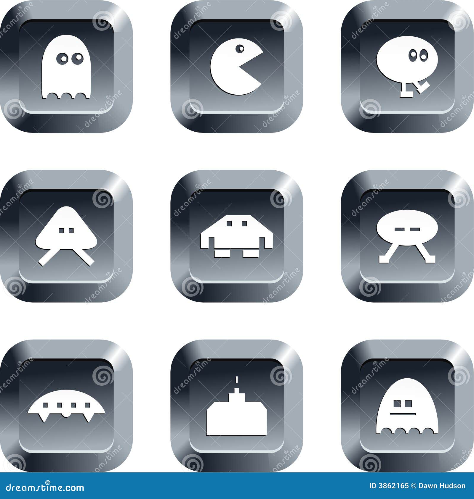 Gaming buttons stock illustration. Illustration of objects - 3862165