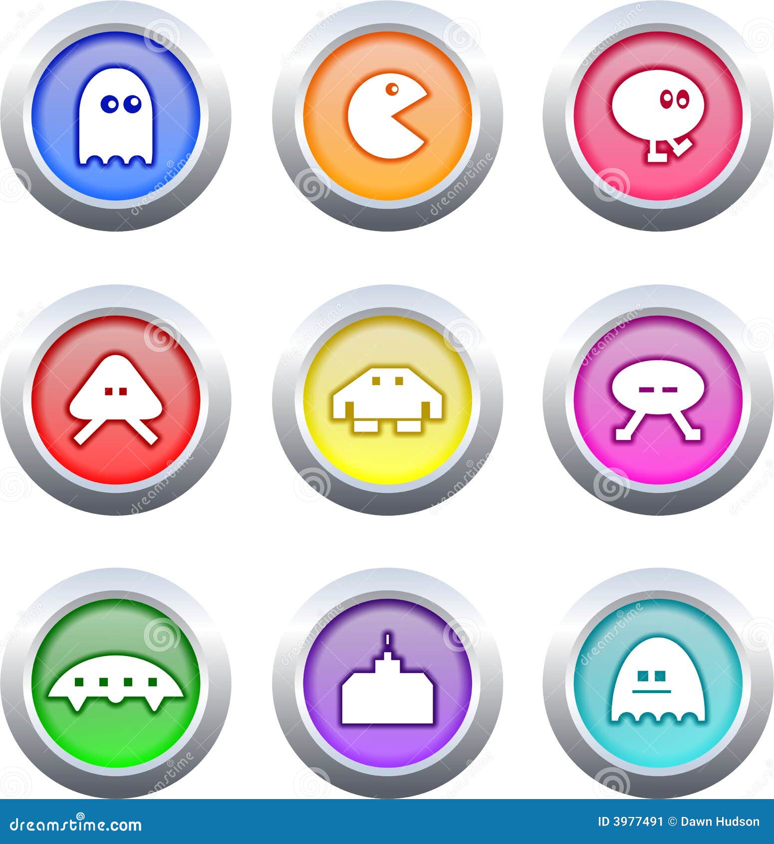 Gaming buttons stock illustration. Illustration of aliens - 3977491