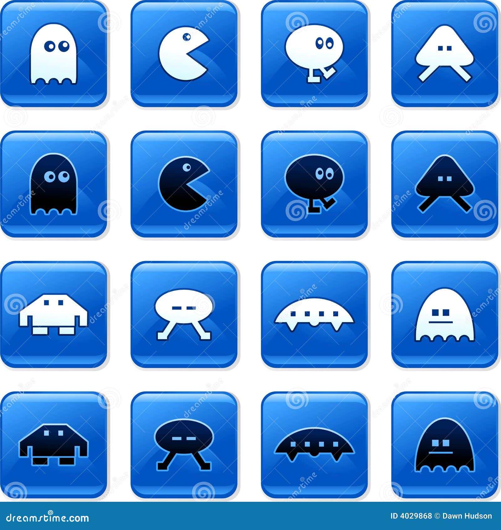 Gaming buttons stock illustration. Illustration of pictograms - 4029868