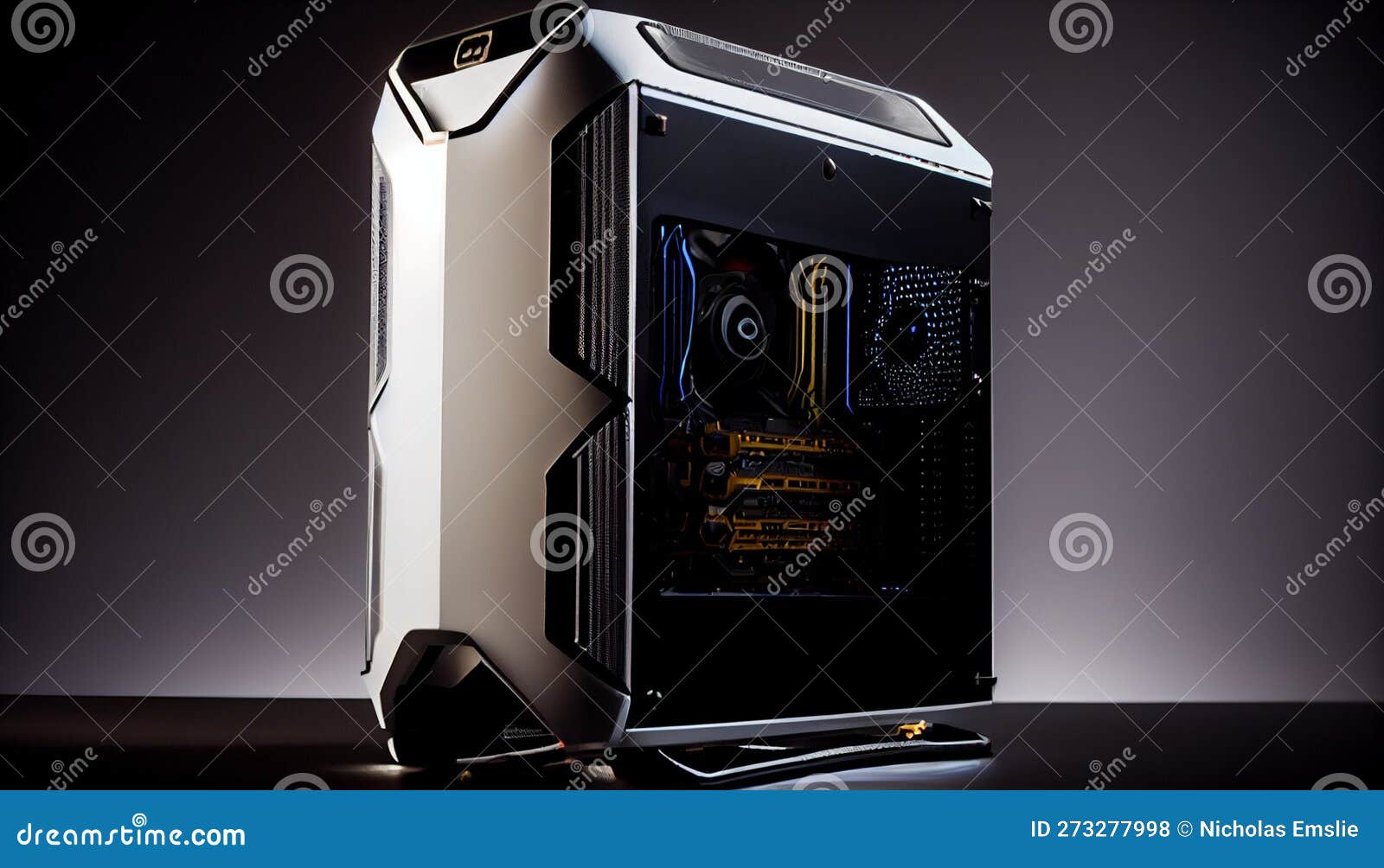 Gaming Computer Ai Generated Stock Illustration - Illustration of ...