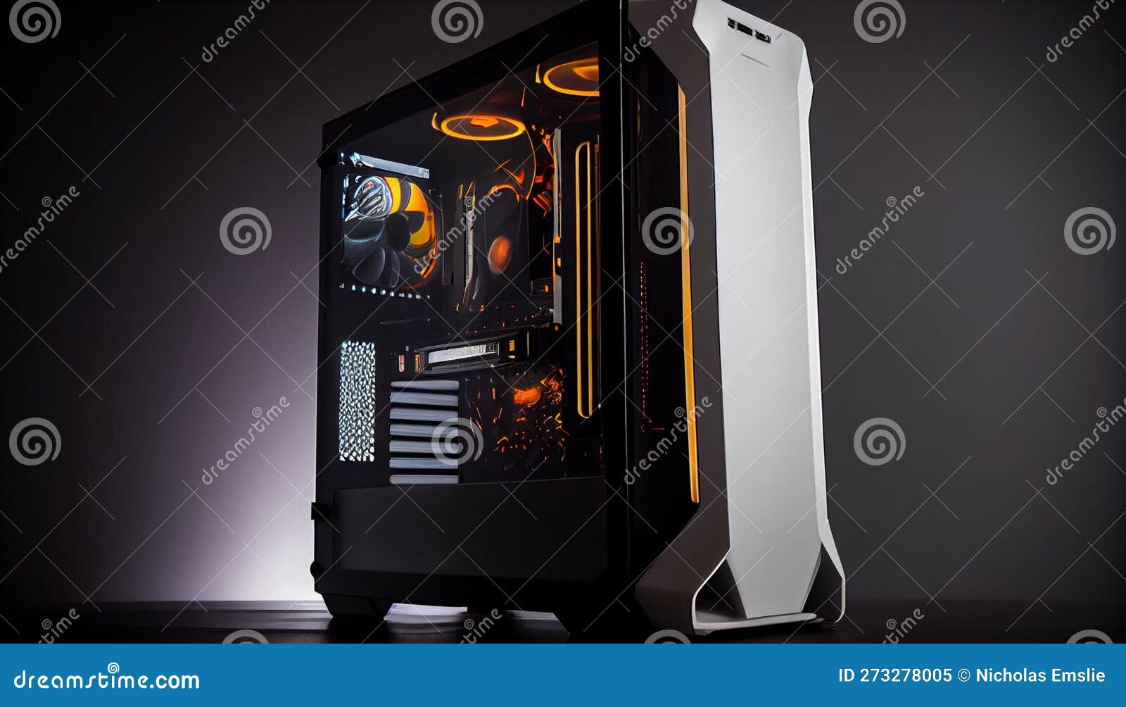 Gaming Computer Ai Generated Stock Illustration - Illustration of ...