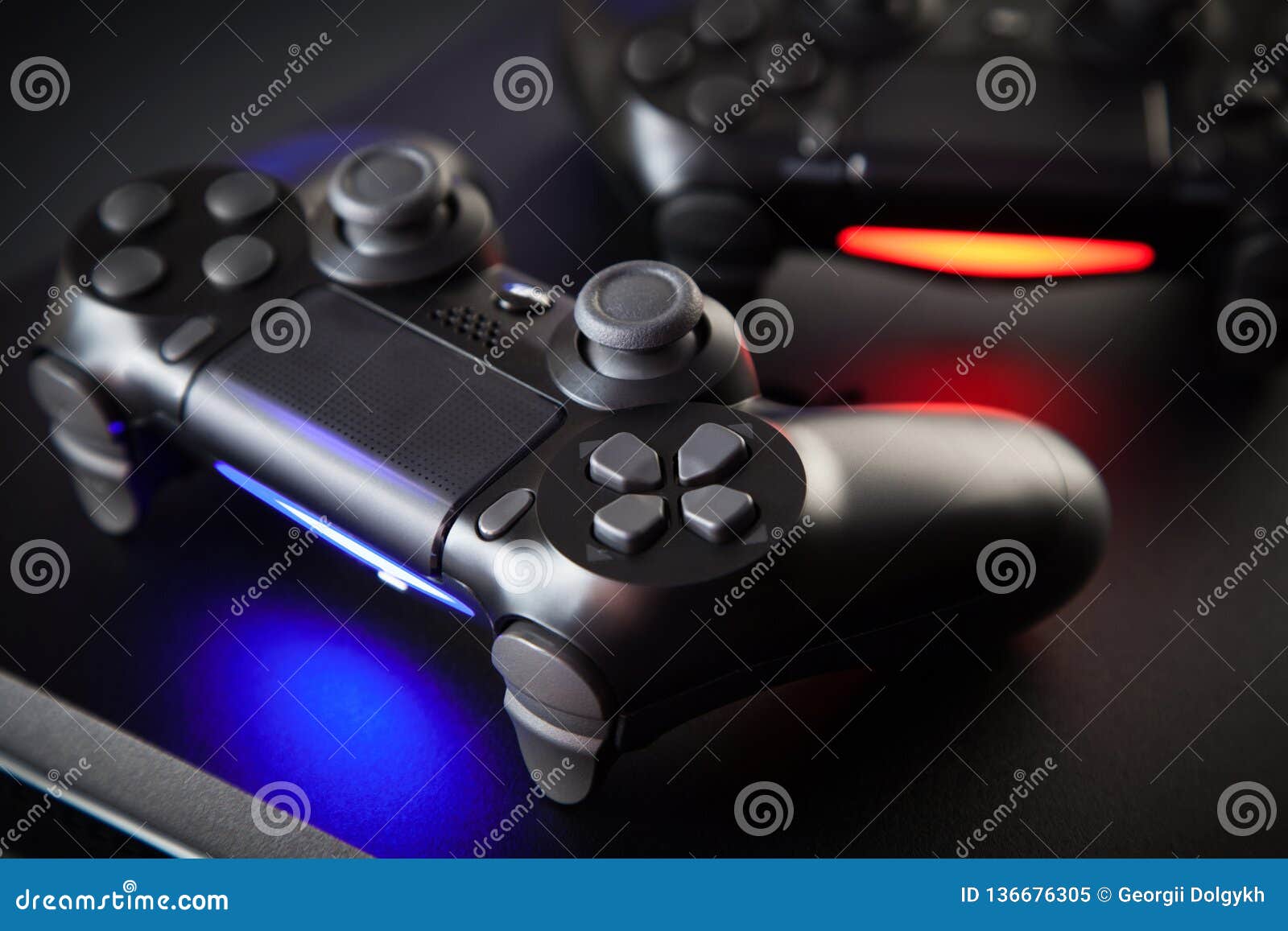 Gaming Console and Controller Stock Image - Image of control, gamepad ...