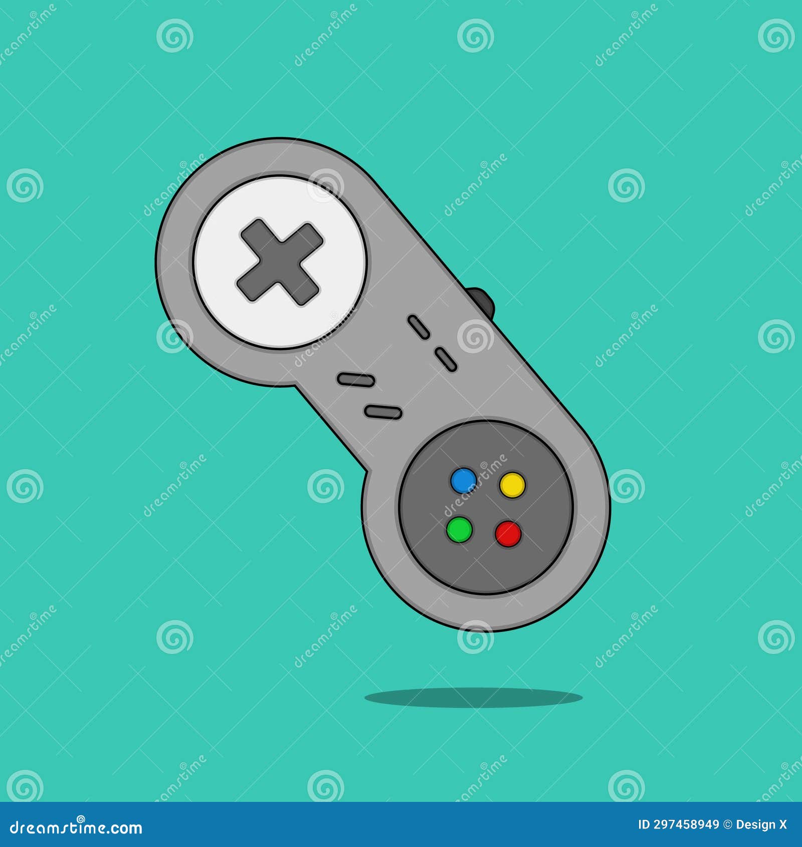 Gaming Console Controller Vector Gaming Controls Icon Stock Vector ...