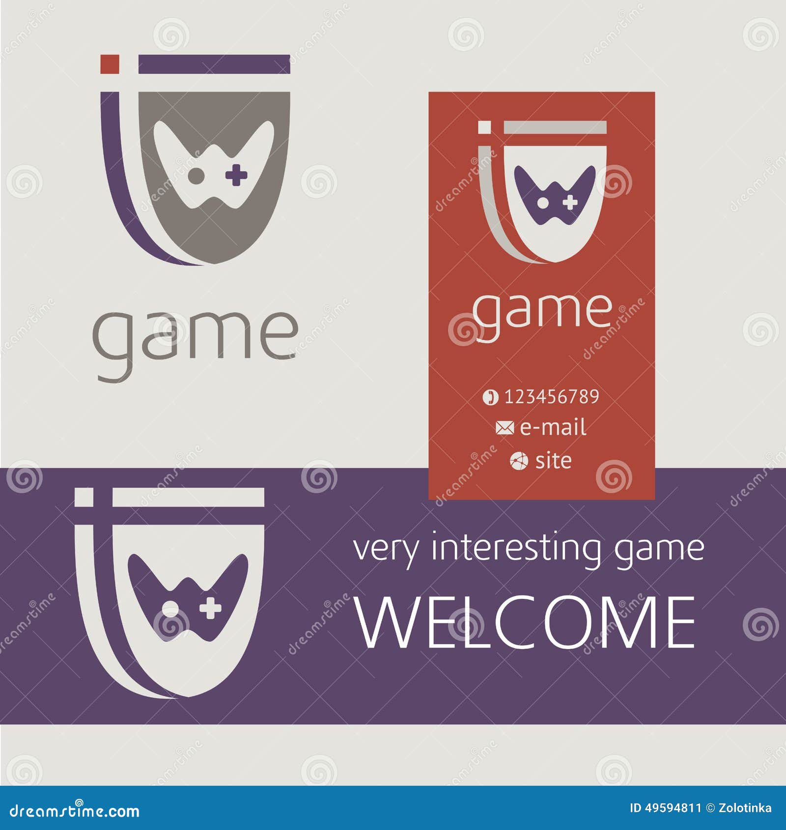 Gaming Console Controller Vector Logo. Buziness Stock Vector ...