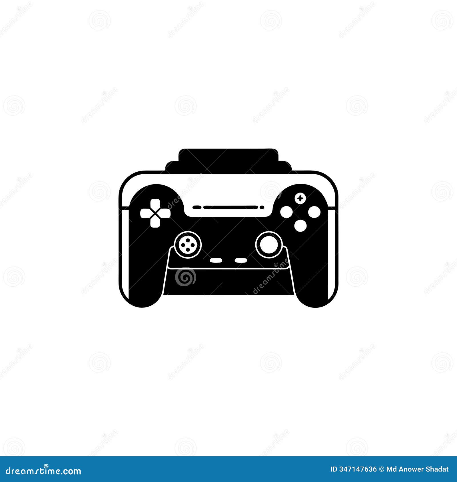 Gaming console silhouette stock vector. Illustration of doodle - 347147636