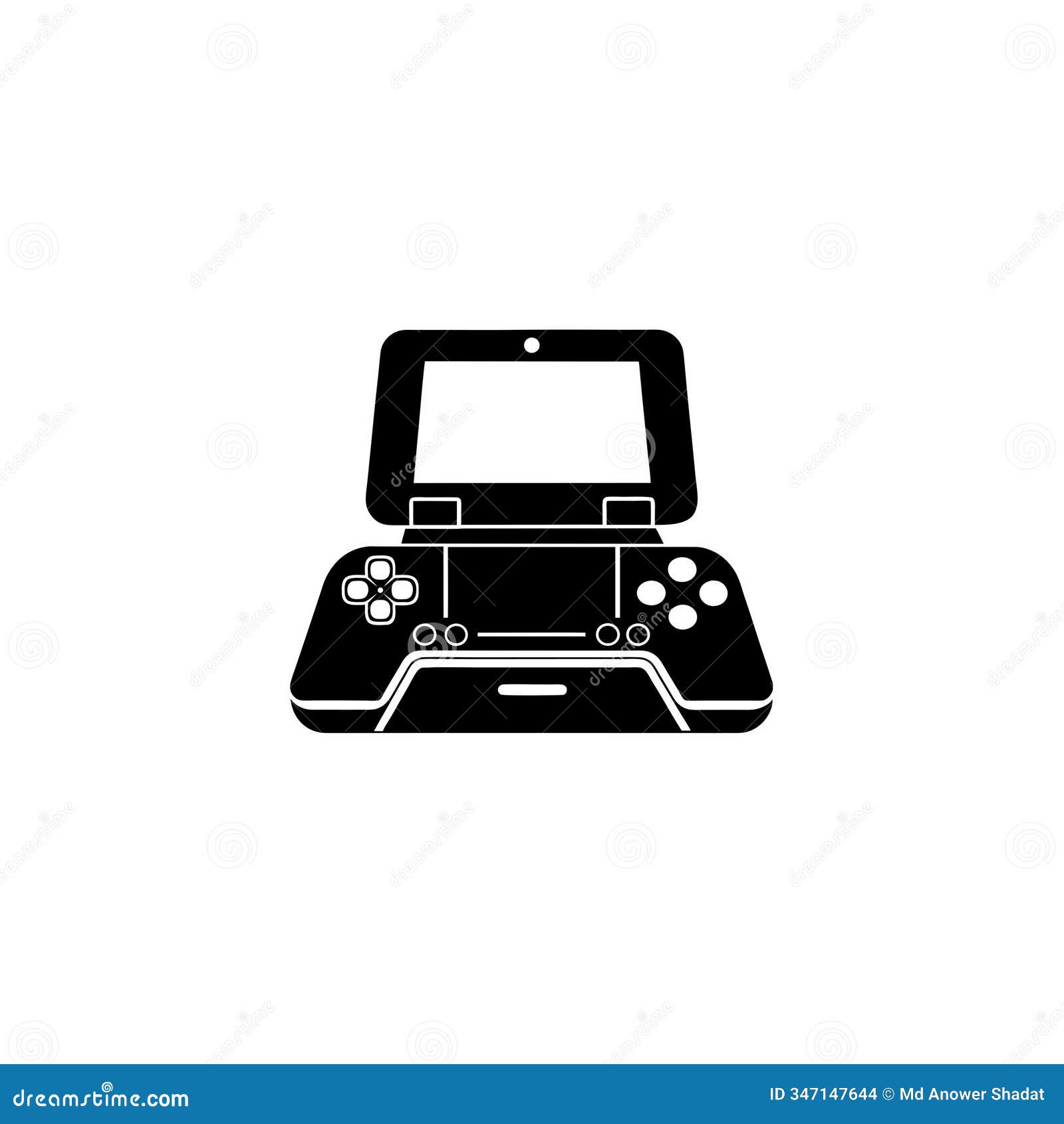 Gaming console silhouette stock vector. Illustration of graphic - 347147644